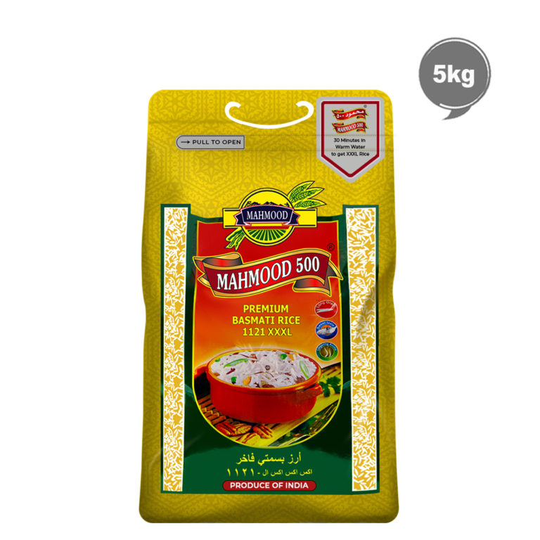 Mahmood 500 Premium 1121 XXXL Basmati Rice Pouch 5 Kg | Mahmood and Sons