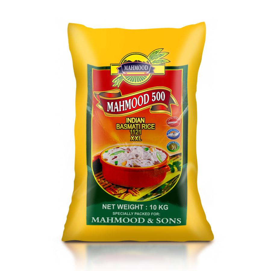 Mahmood 500 Indian Basmati Rice 1121 – 10 KG | Mahmood and Sons
